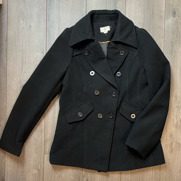 Lost | Jackets & Coats | Lost Double Breasted Black Coat Large | Poshmark